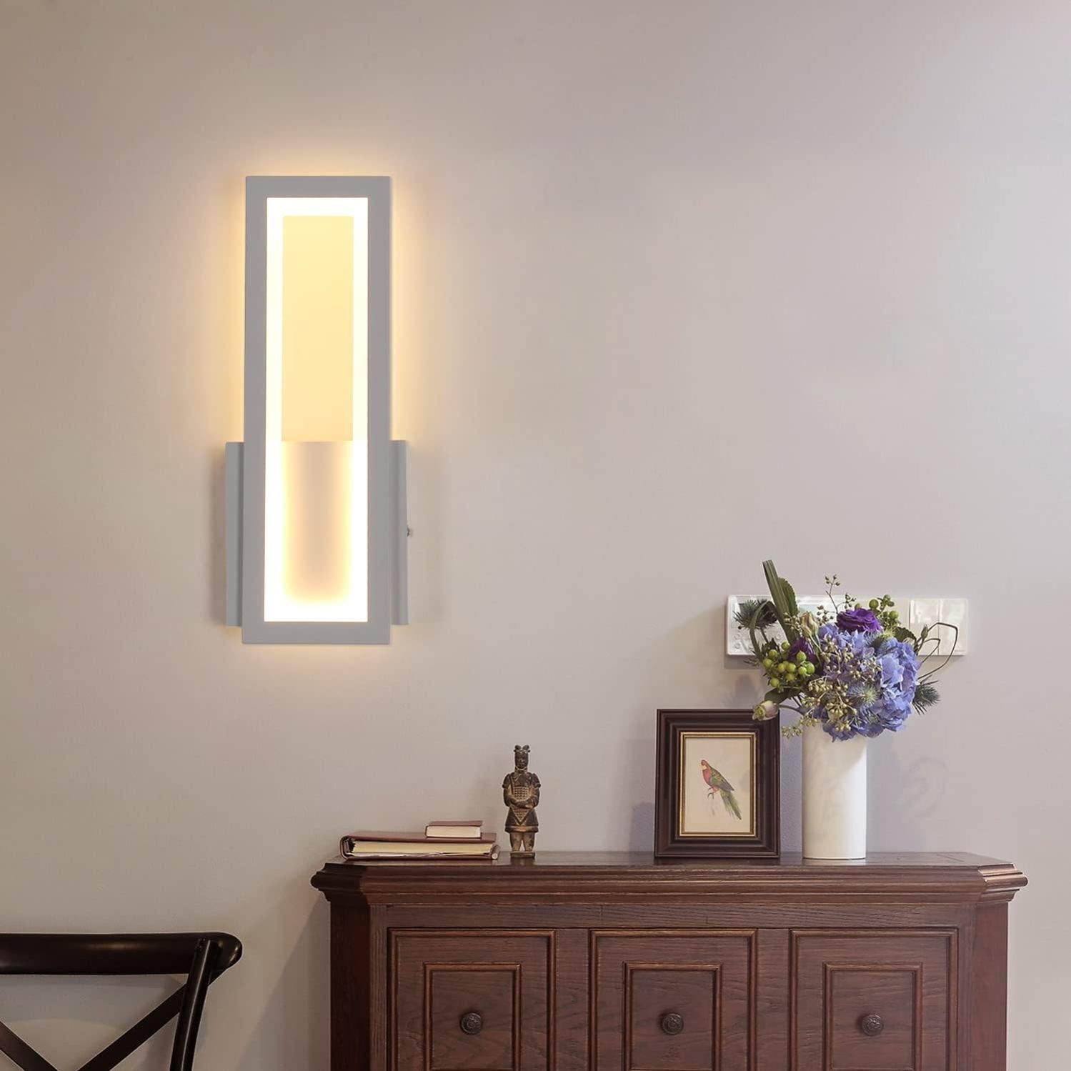 Applique Murale LED, 16W Simple Lampe Murale LED Moderne, Rectangle ...