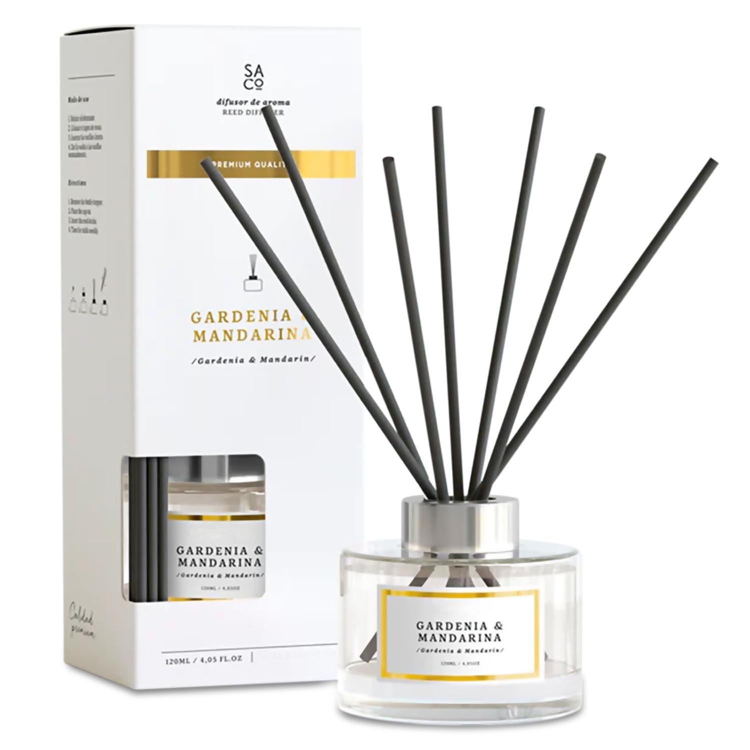 TIENDA EURASIA – Ambientador Mikado Premium con Varitas de Ratán, 120ml, Duradero, Gardenia y ...