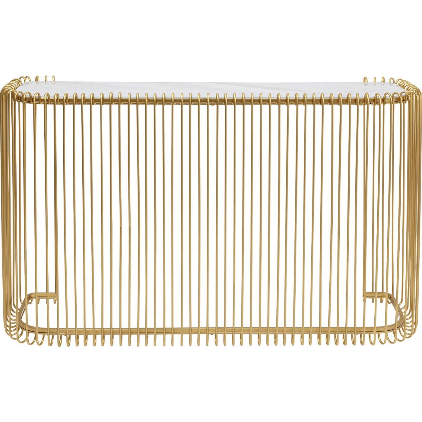 Console Wire 142x43cm dorée Kare Design | Leroy Merlin
