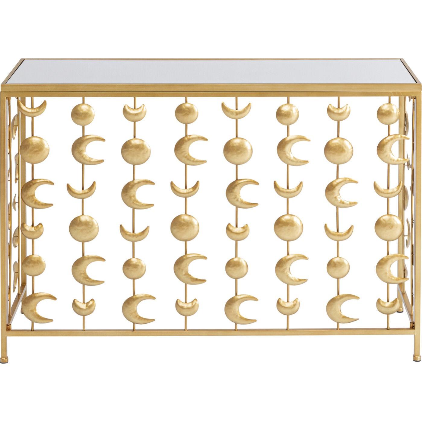 Console lunes dorées 107x36cm Kare Design | Leroy Merlin