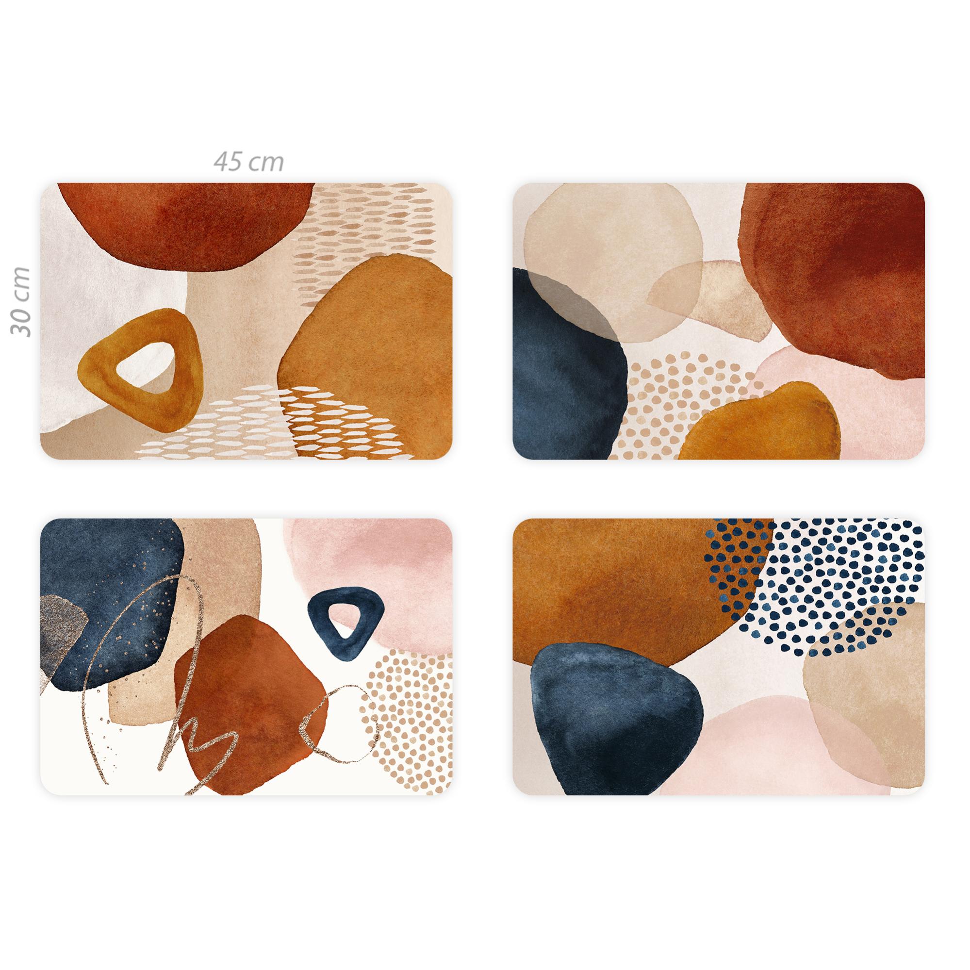 Lot de 4 sets de table en vinyle Mid Century 2 4u-30x45 cm | Leroy Merlin