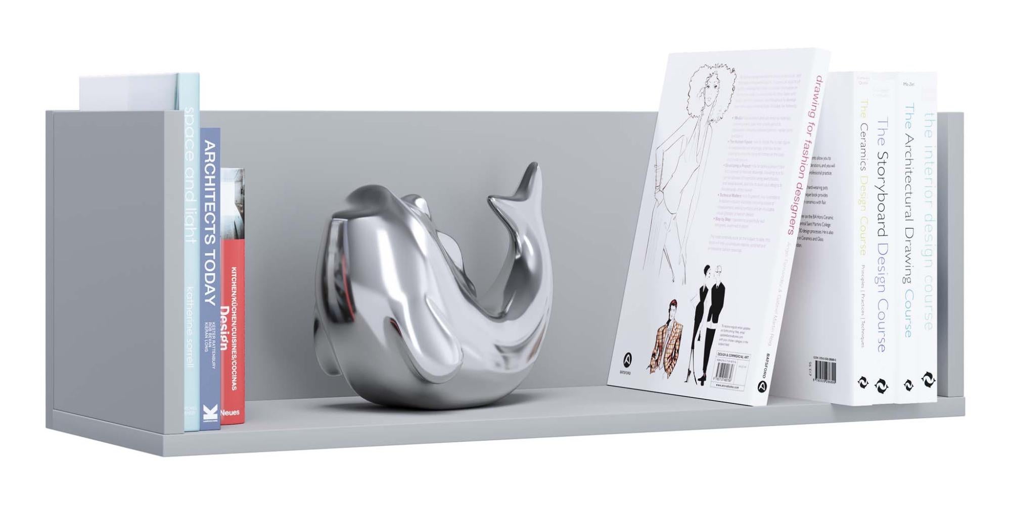 Lona bibliothèque accroché au mur 1 tablette gris. | Leroy Merlin