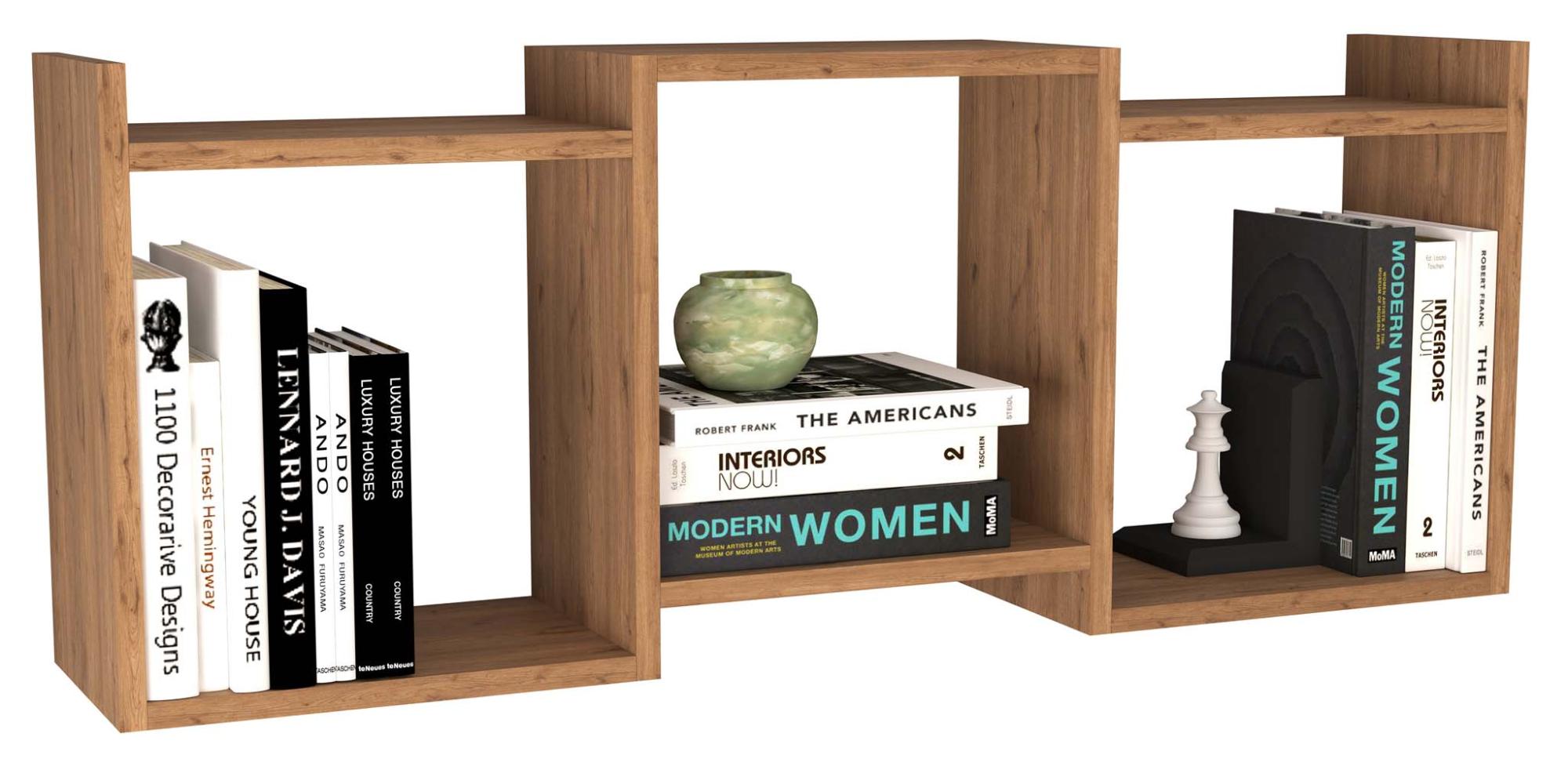 Trilas bibliothèque accroché au mur 3 tablettes chêne décor. | Leroy Merlin