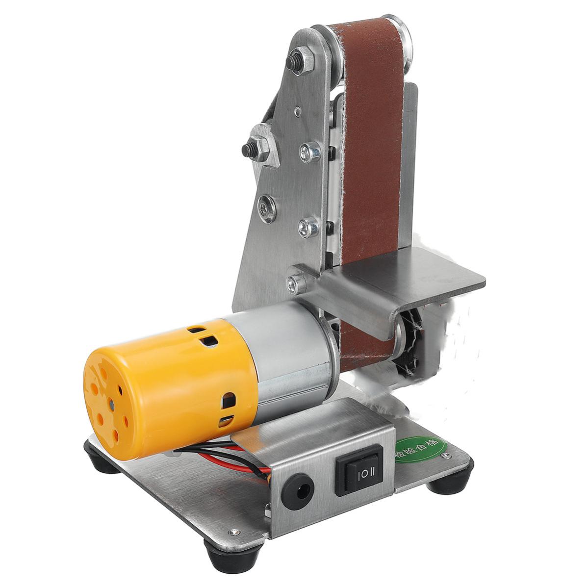 Mini ponceuse à bande électrique avec 10x Bandes Abrasives (Sans meule ...