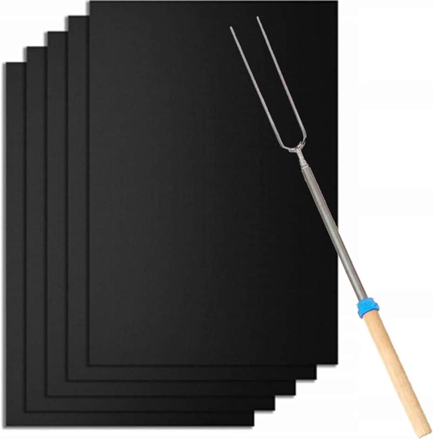 Tapis de Cuisson pour Barbecue, Feuille de BBQ Barbecue, Cuisson Mats Réutilisable Extérieur ...