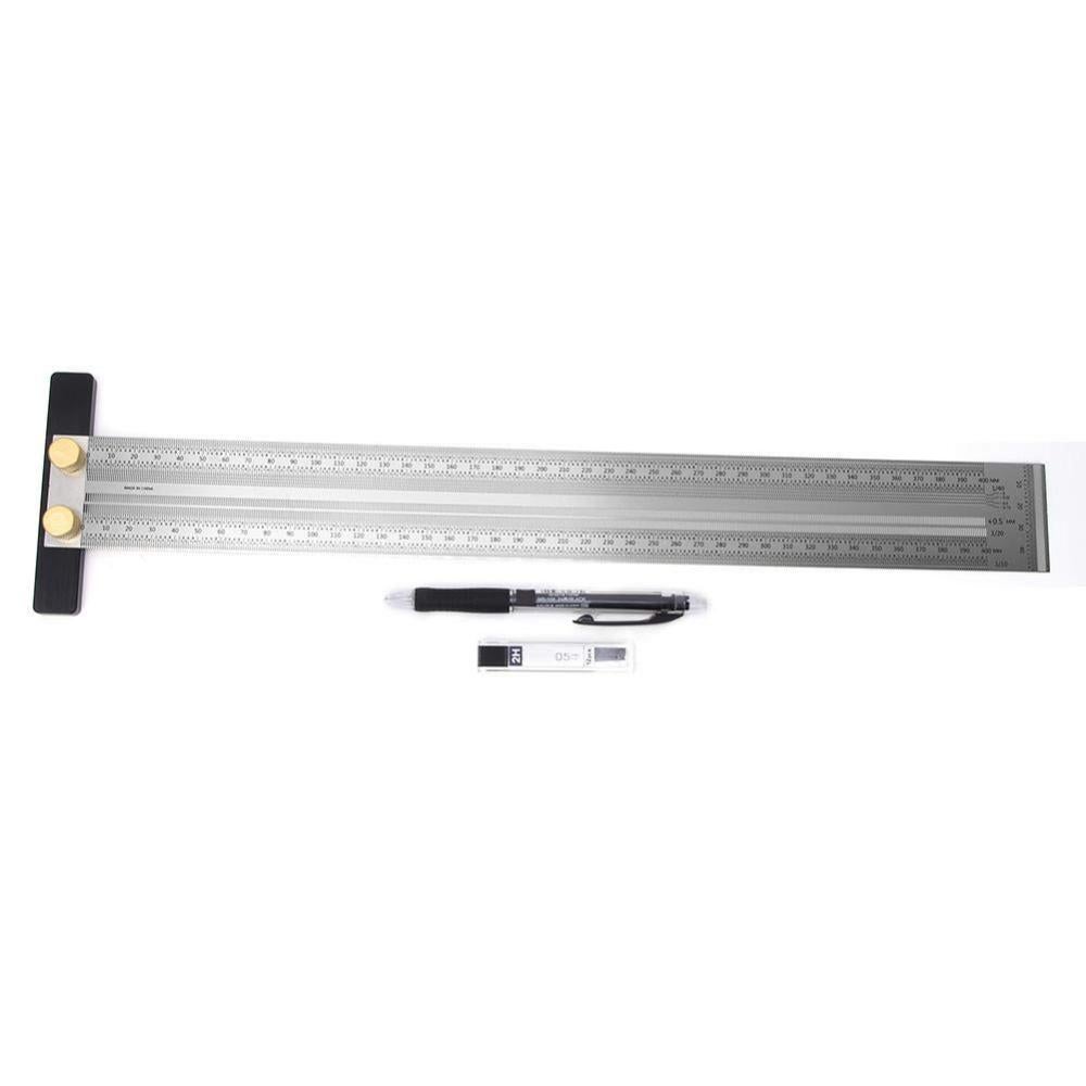 Règle de traçage en acier inoxydable, type T, règle de marquage, règle ...