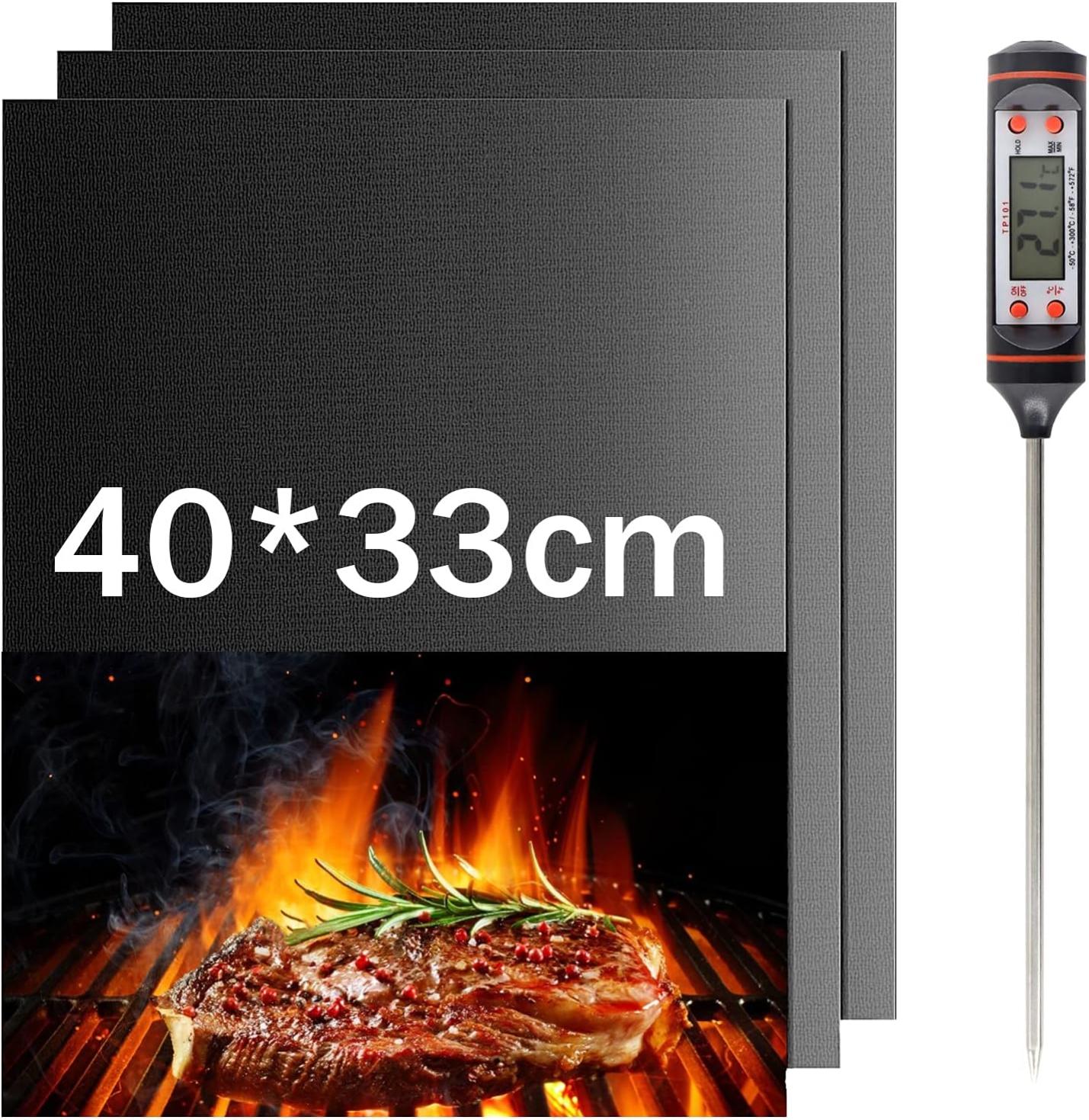 Tapis de Cuisson pour Barbecue,Feuilles de BBQ Réutilisable Extérieur ...