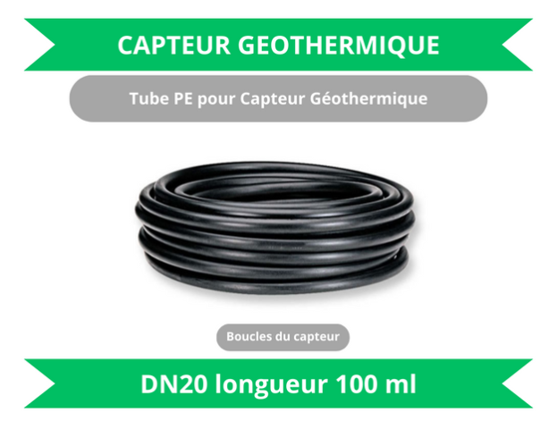 Tube PE lisse capteur geothermique horizontal - DN20 - Longueur 100 ml ...