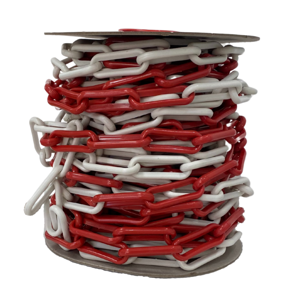 Chaîne en plastique bicolore, rouleau de 25 m, maillons de 8 mm, haute ...