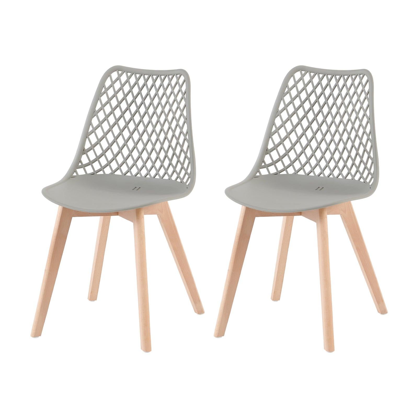 Lot de 2 Chaises Design Plastique Scandinave Chaise de Salle à manger ...