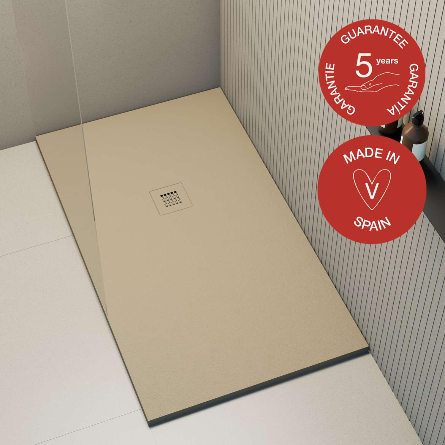 Receveur de douche Poalgi, extraplat, beige Albero, L.70 x l.90 cm ...