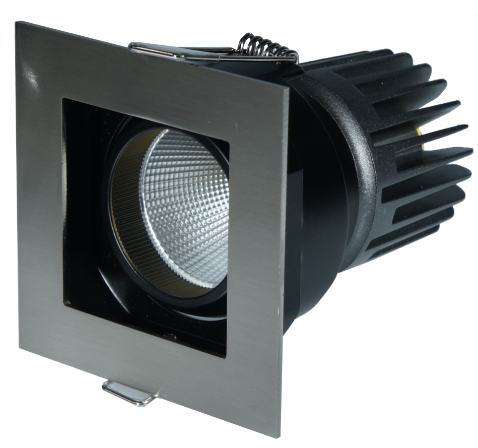 SPOT ORIENTABLE 'SQUARE' 9W - 3000K - SILVER - HB2681S | Leroy Merlin