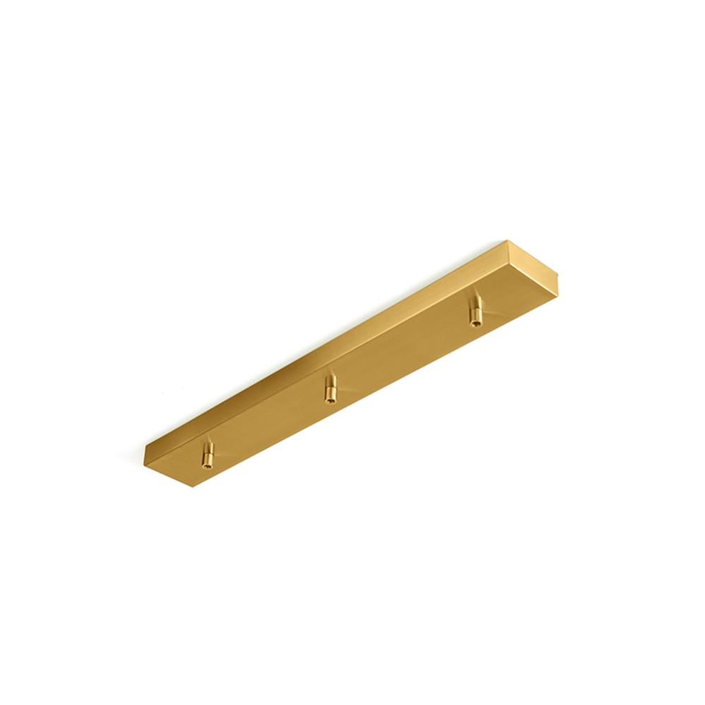 Rosone Multicavo Rettangolare Metallo 3 Fori Ottone Brunito | Leroy Merlin