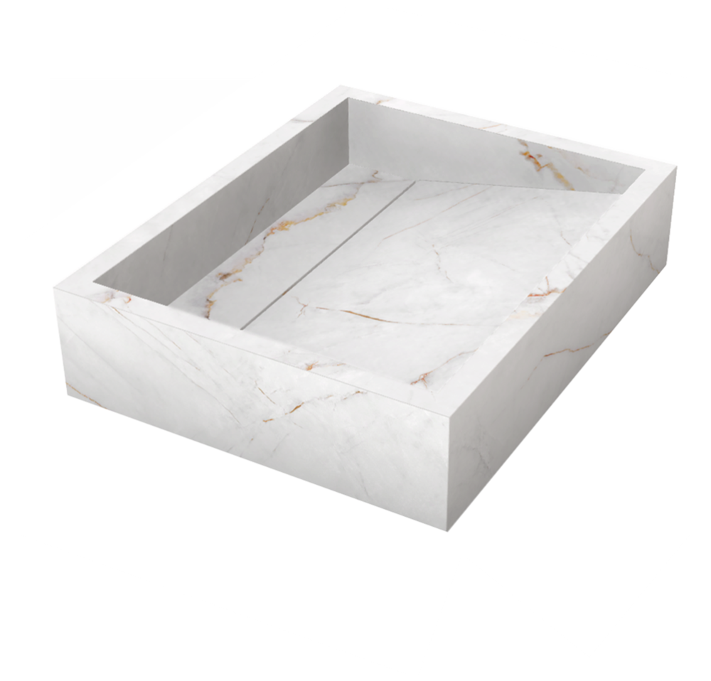 LAVABO SOBRE ENCIMERA HECHO DE PORCELANICO TECNICO ESTILYAWASHBASIN ...