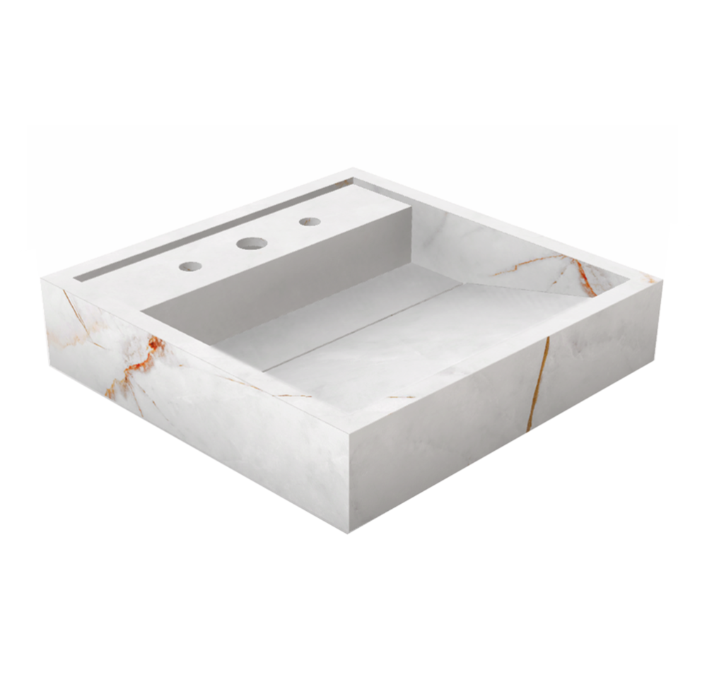 LAVABO SOBRE ENCIMERA HECHO DE PORCELANICO TECNICO ESTILYAWASHBASIN ...