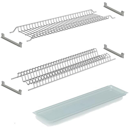 KIT SCOLAPIATTI IN METALLO GRIGIO 56cm CON 4 STAFFE DI MONTAGGIO E ...