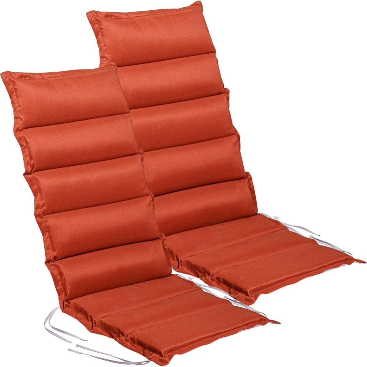 STILISTA Set de 2 coussins de chaise à haut dossier réversibles 120 x ...
