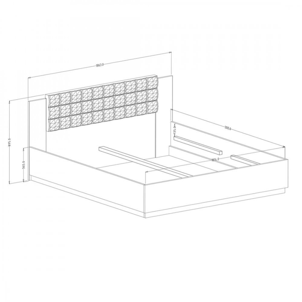 Lit coffre 180x200 coloris chêne clair et noir collection FOX | Leroy ...