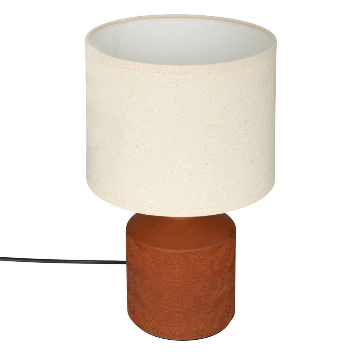 Lampe à poser "Kassy" H34cm rose terracotta - Atmosphera créateur d ...