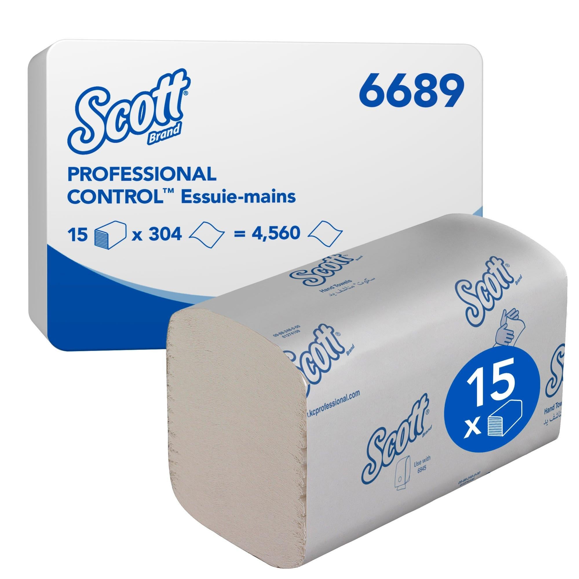Essuie-mains enchevêtrés Scott Control 6689 - Essuie-mains en papier ...