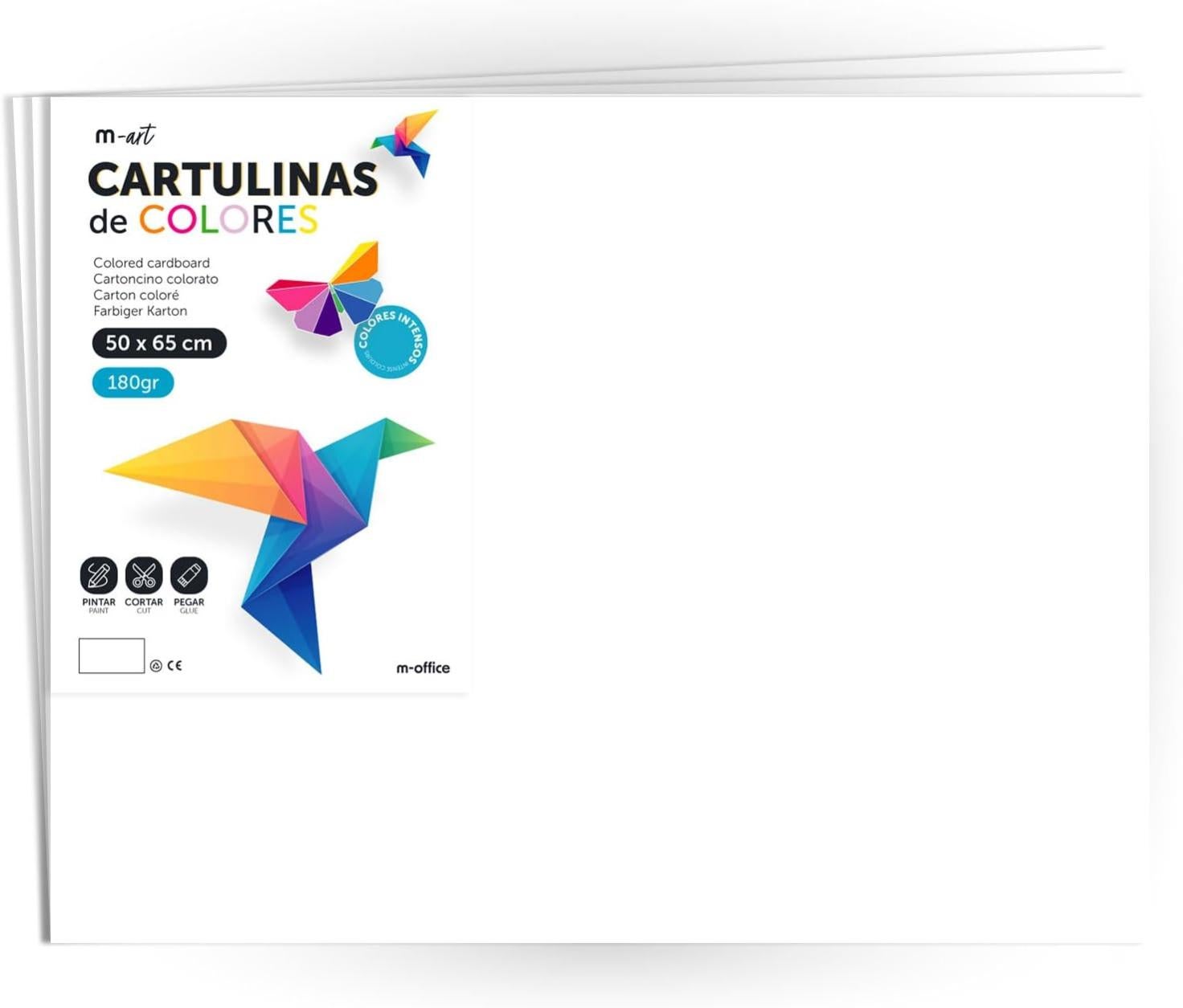 Cartulina de Colores, Cartulina Grande 50x65 cm de Colores Claros e ...