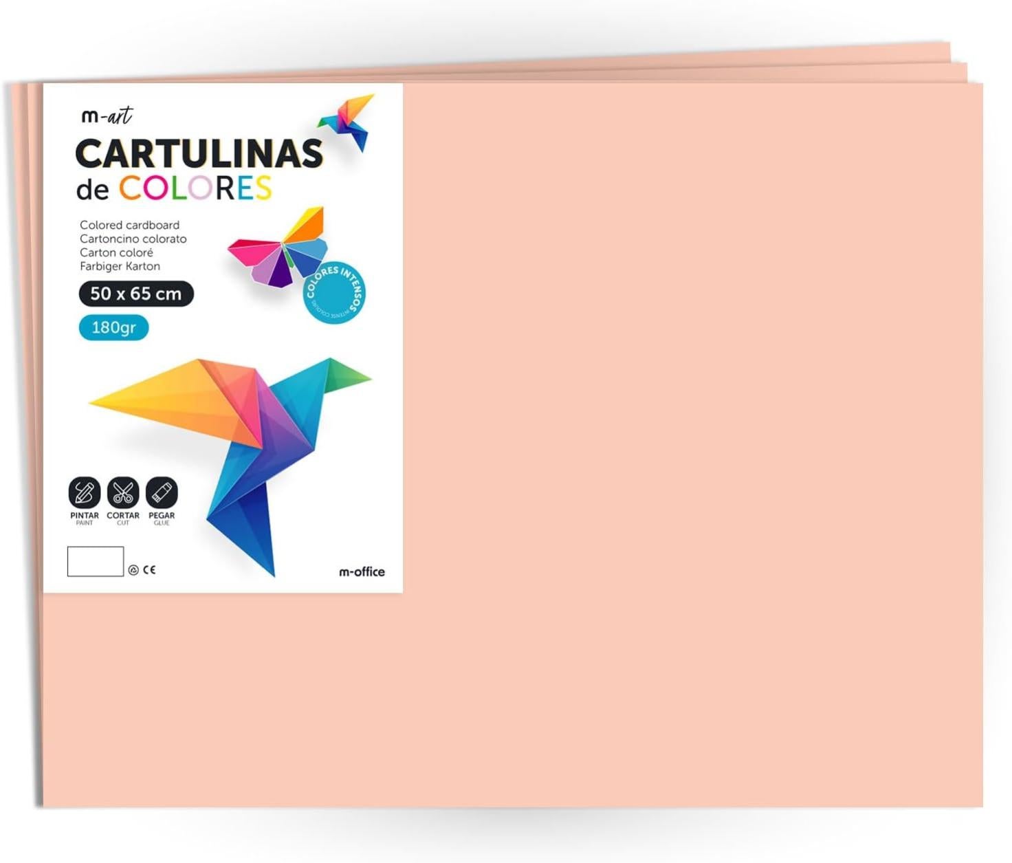 Cartulina de Colores, Cartulina Grande 50x65 cm de Colores Claros e ...