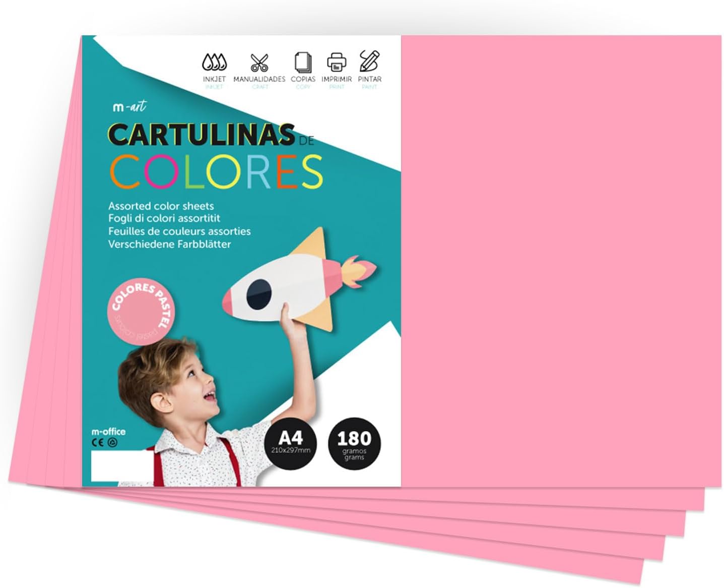 Cartulina de Colores, Cartulina A4 Colores Intensos, Hojas de ...