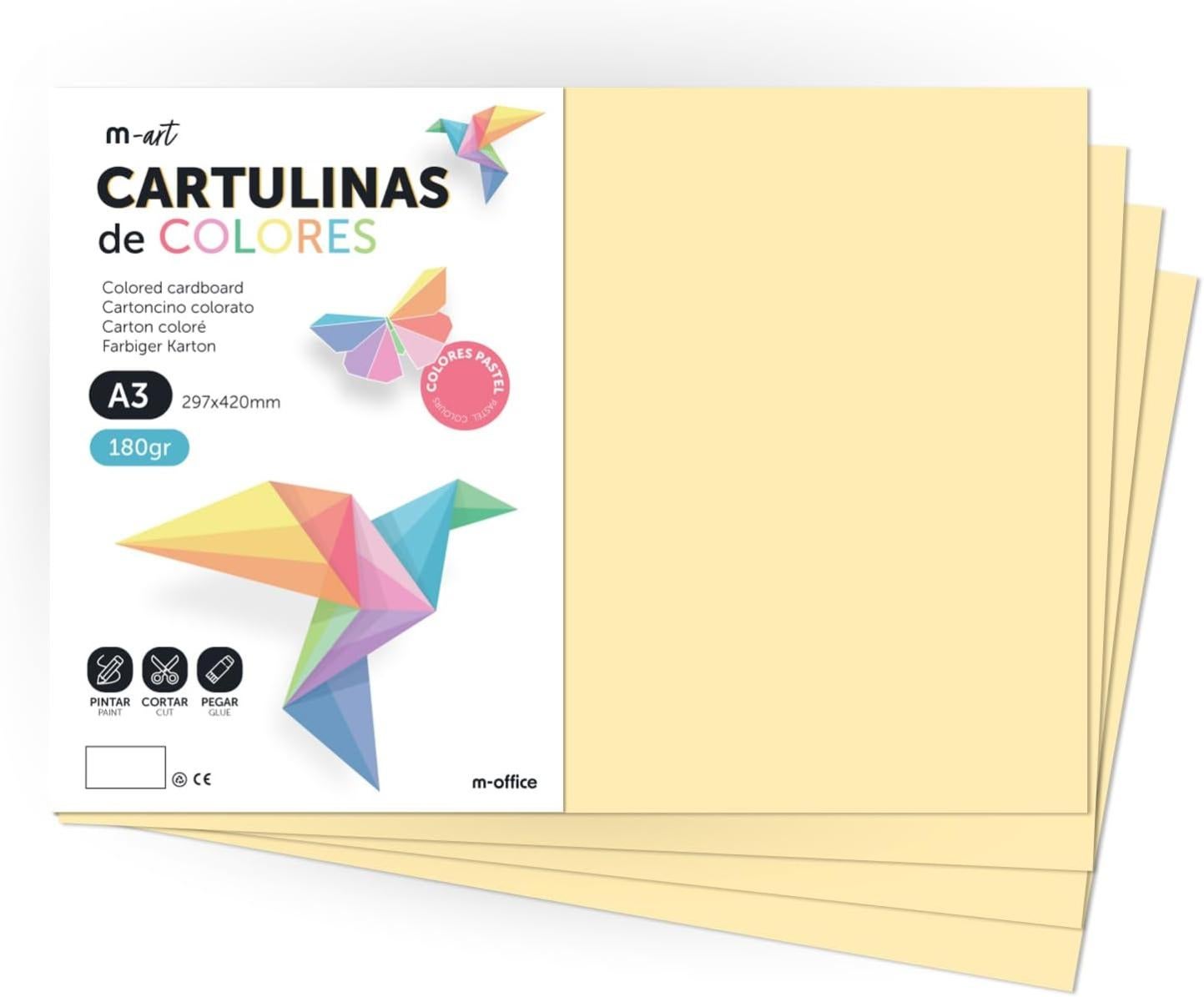 Cartulina de Colores, Cartulina A4 Colores Intensos, Hojas de ...