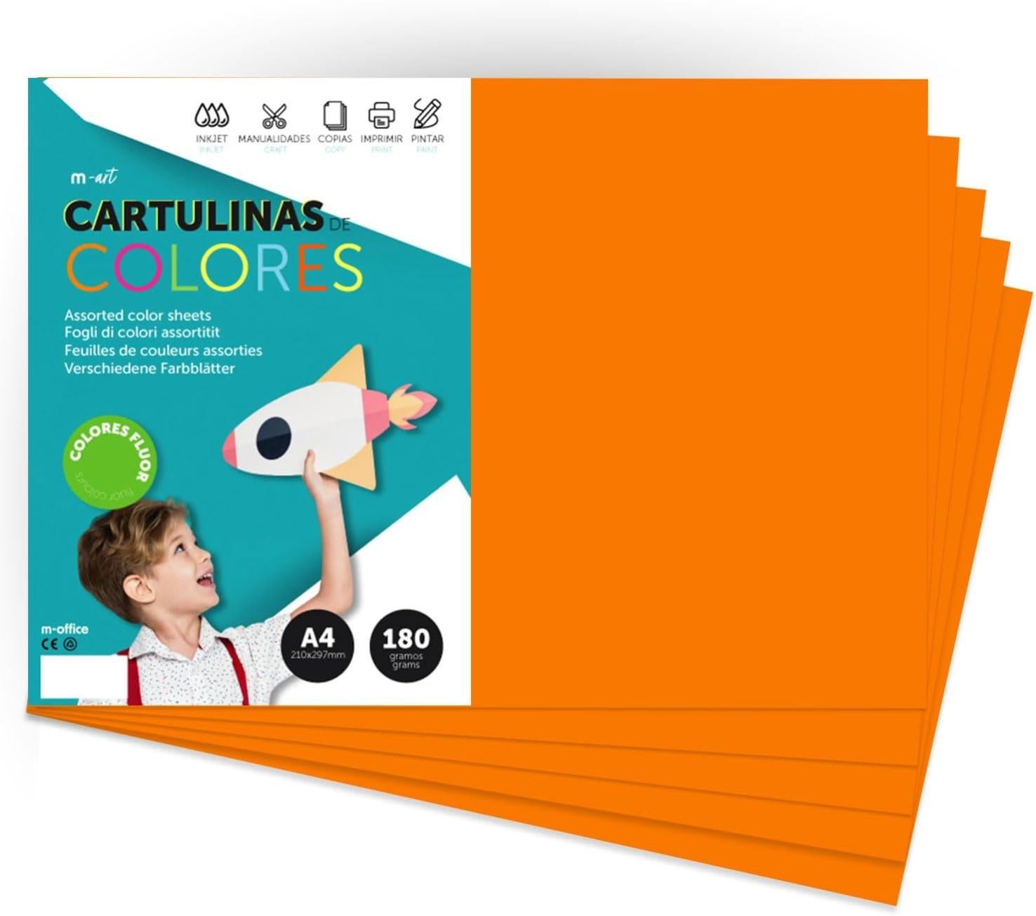 Cartulina de Colores, Cartulina A4 Colores Intensos, Hojas de ...