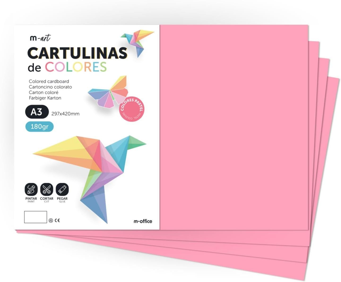 Cartulina de Colores, Cartulina A4 Colores Intensos, Hojas de ...