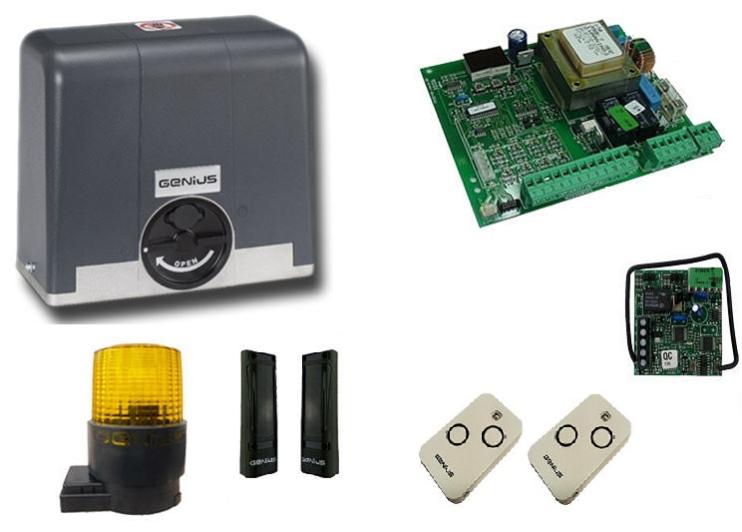 Kit automatisme pour portail coulissant 500 kg GENIUS | Leroy Merlin