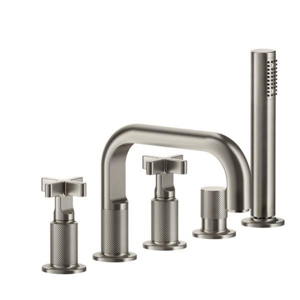 Miscelatore per bordo vasca a 5 fori Gessi Inciso+ 2 maniglie ...