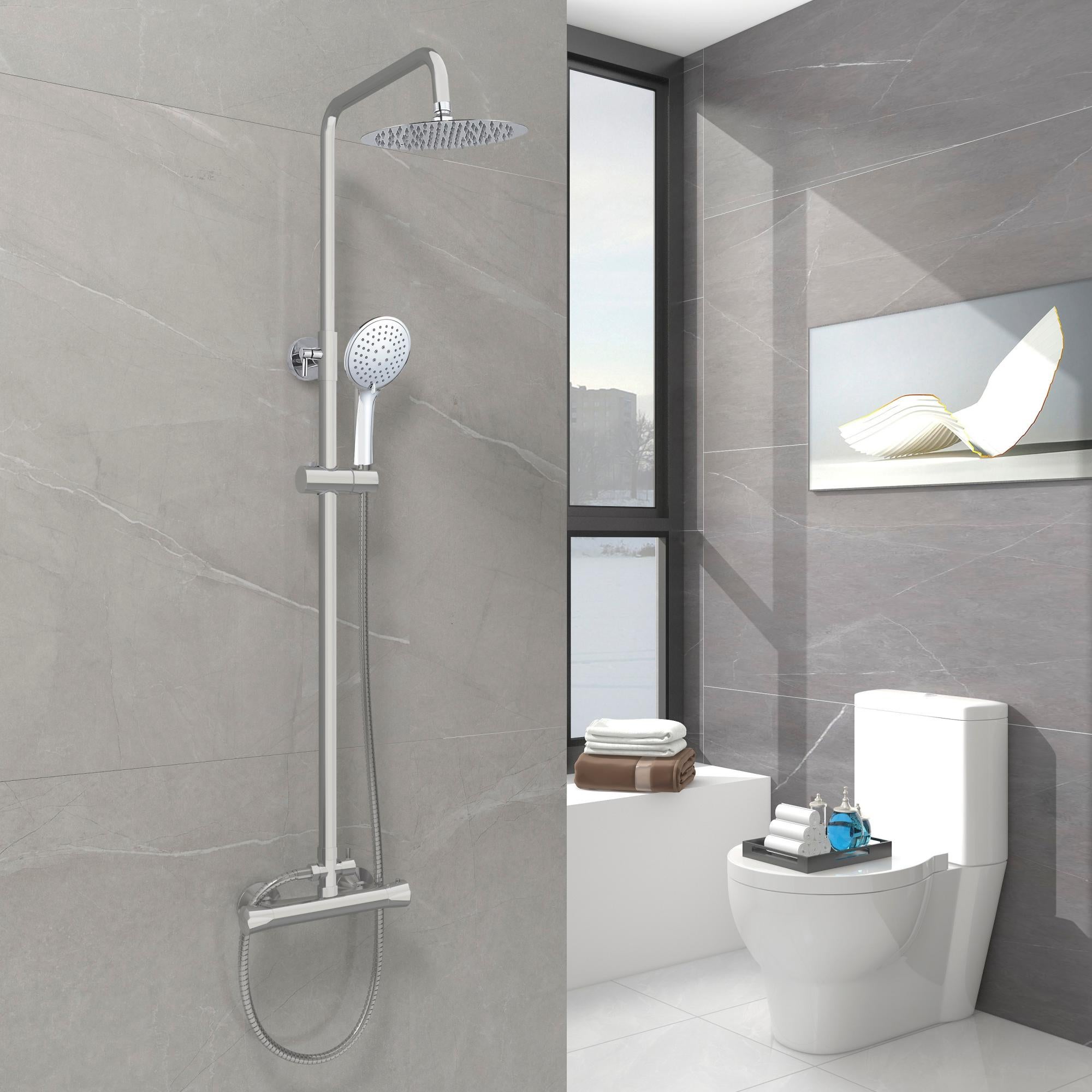 AICA Colonne de Douche Système de Douche Robinetterie en Laiton ...