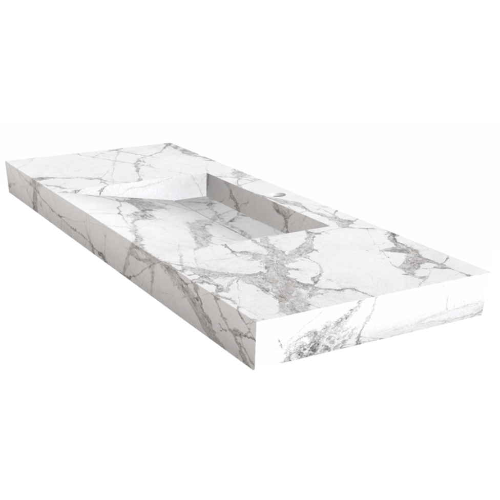 ENCIMERA RECRECIDA DE PORCELANICO TECNICO ESTILYA LAVABO INTEGRADO ...