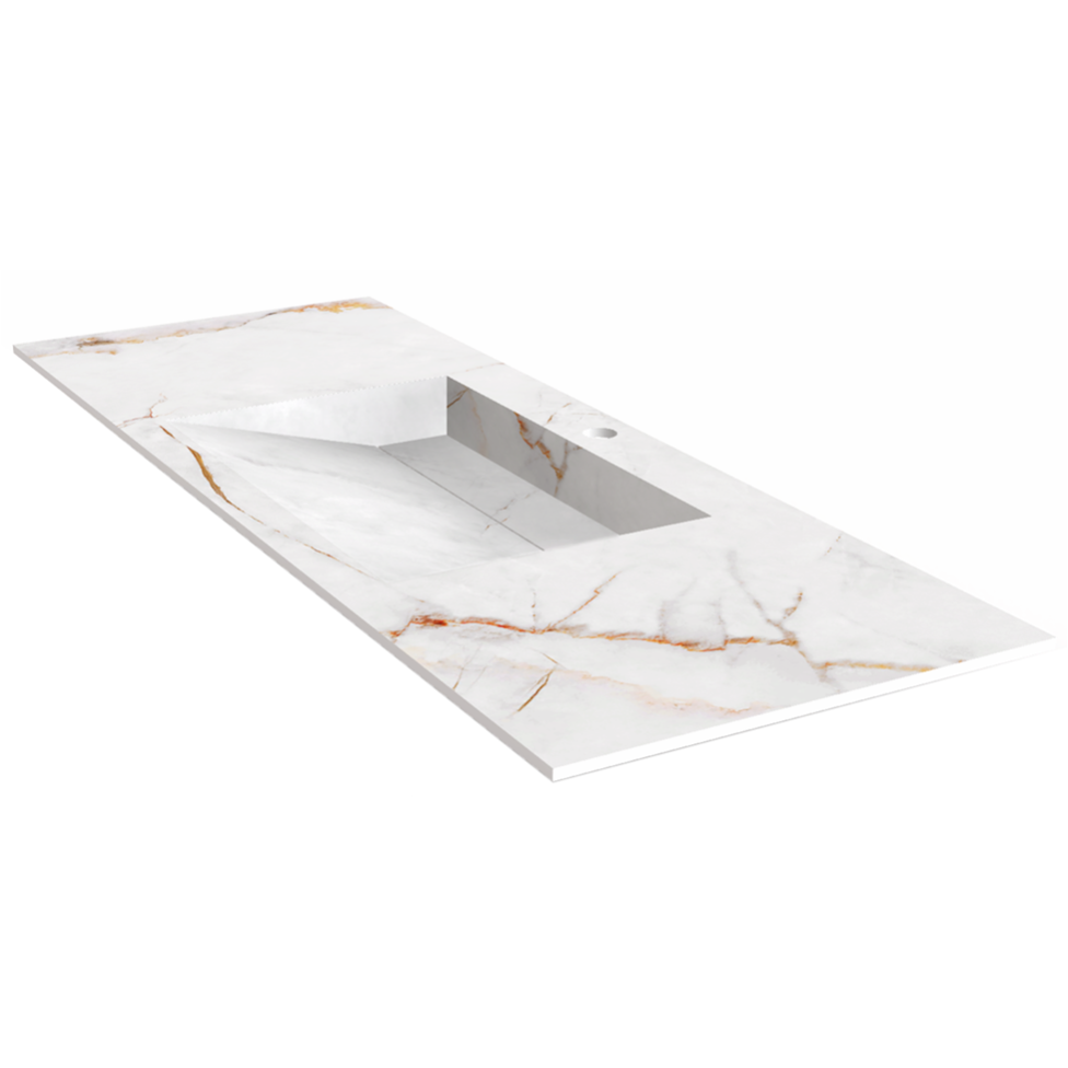 ENCIMERA RECRECIDA DE PORCELANICO TECNICO ESTILYA CON LAVABO INTEGRADO ...
