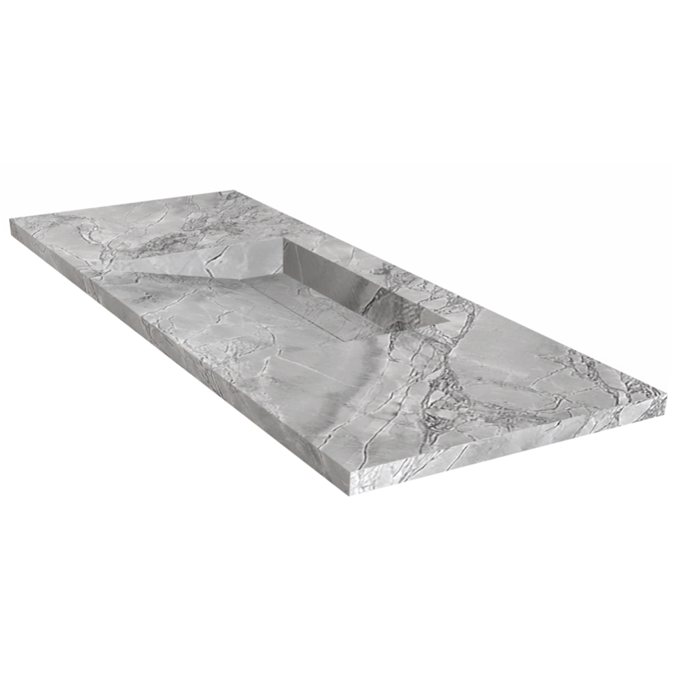 ENCIMERA RECRECIDA DE PORCELANICO TECNICO ESTILYA CON LAVABO INTEGRADO ...