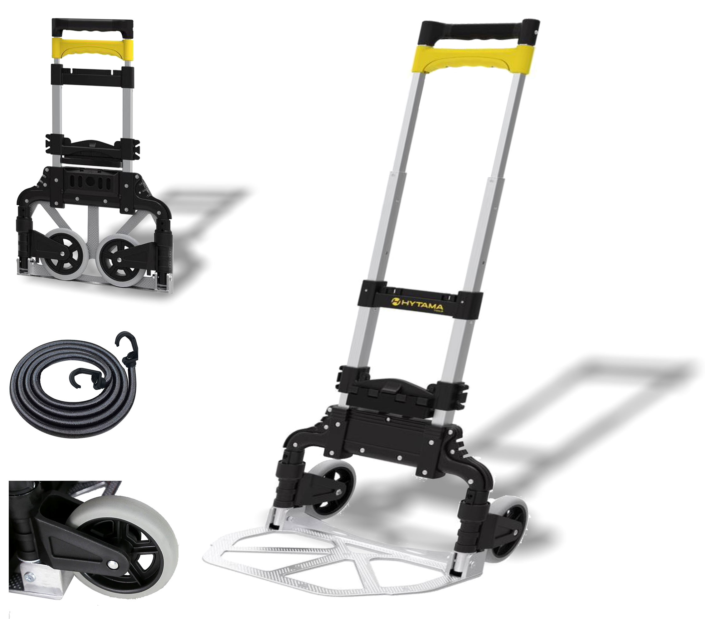 Carrello con ruote portatutto Pieghevole in Alluminio FOLD SHOP Porta ...