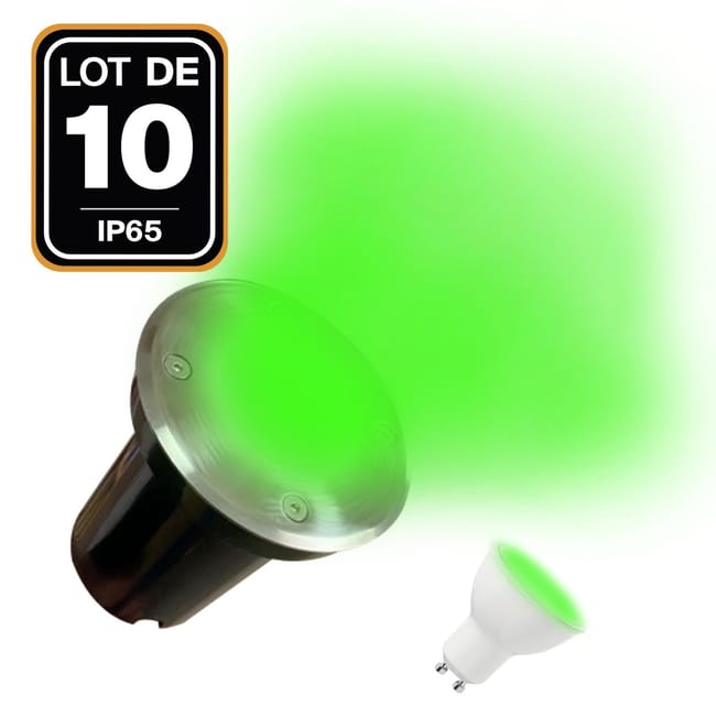 10 Spots Encastrables De Sol Rond Inox 304 Exterieur Ip65 Ampoules