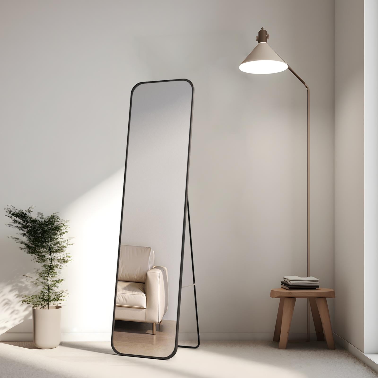 Heilmetz Grand Miroir Mural, Miroir sur Pied 160 x 37 cm, Miroir de Sol ...