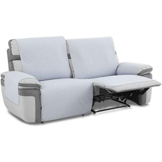 Funda de Sofá Acolchada 2 Plazas Color Gris - Tejido Repelente de ...
