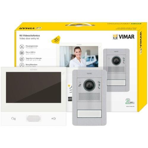 KIT VIDEOCITOFONICO ELVOX VIMAR MONOFAMILIARE 2 FILI PIXEL K40507G.01 ...