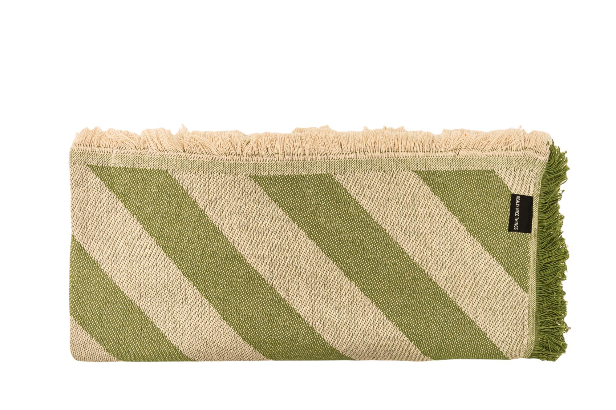 Coperta da letto Jacquard 240X240 Linee Verdi | Leroy Merlin