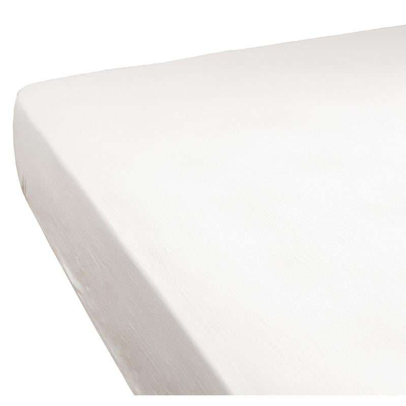 Drap housse 160 x 200 x 30 cm double gaze de coton blanc- PEPA 3 ...