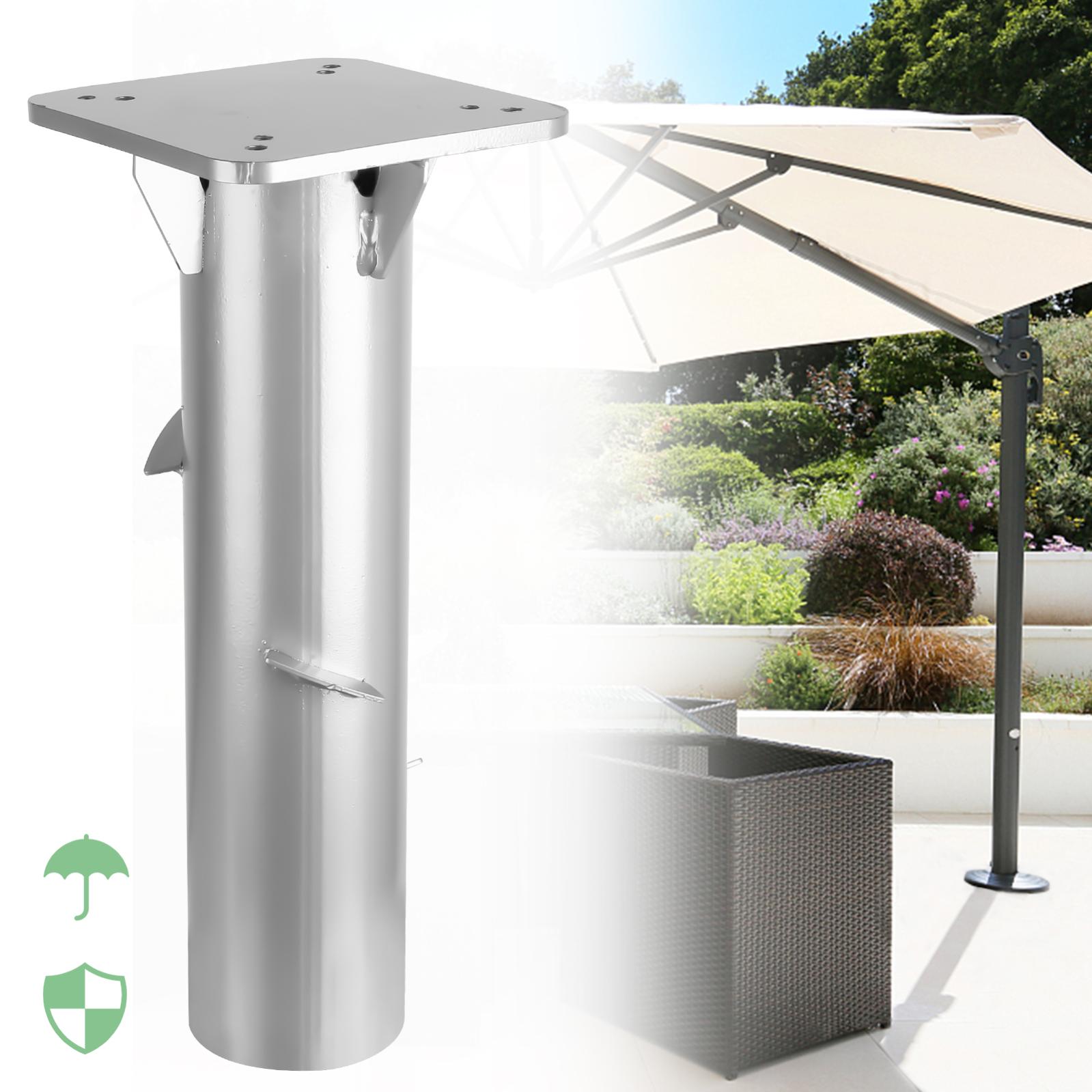 16cm Parasol Base Silver Garden Umbrella Universal Base Plate Parasol ...