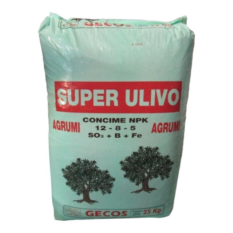 Concime SUPER OLIVO AGRUMI granulare PROFESSIONALE 12-8-5 25 kg Gecos ...