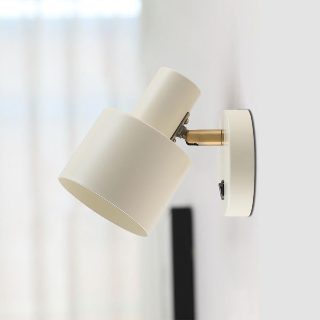 Lampada da parete bianca con interruttore Serantes, lampada orientabile ...