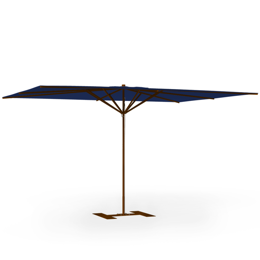 Parasol de terrasse complet Privilège Bleu foncé 400 x 300 Armature ...