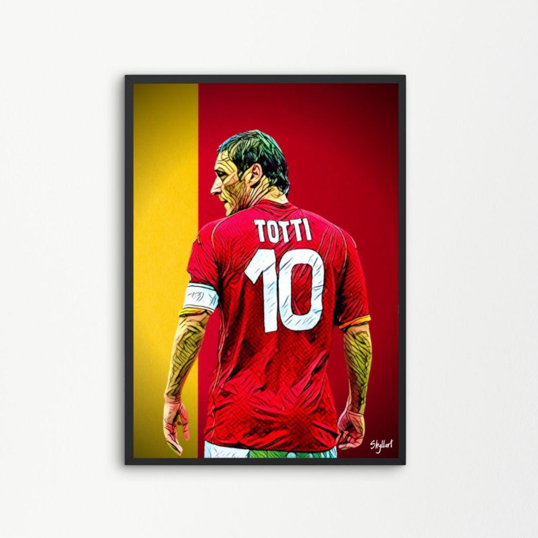 Poster Francesco Totti Roma Calcio - 30 x 42 cm Made in Italy | Leroy ...