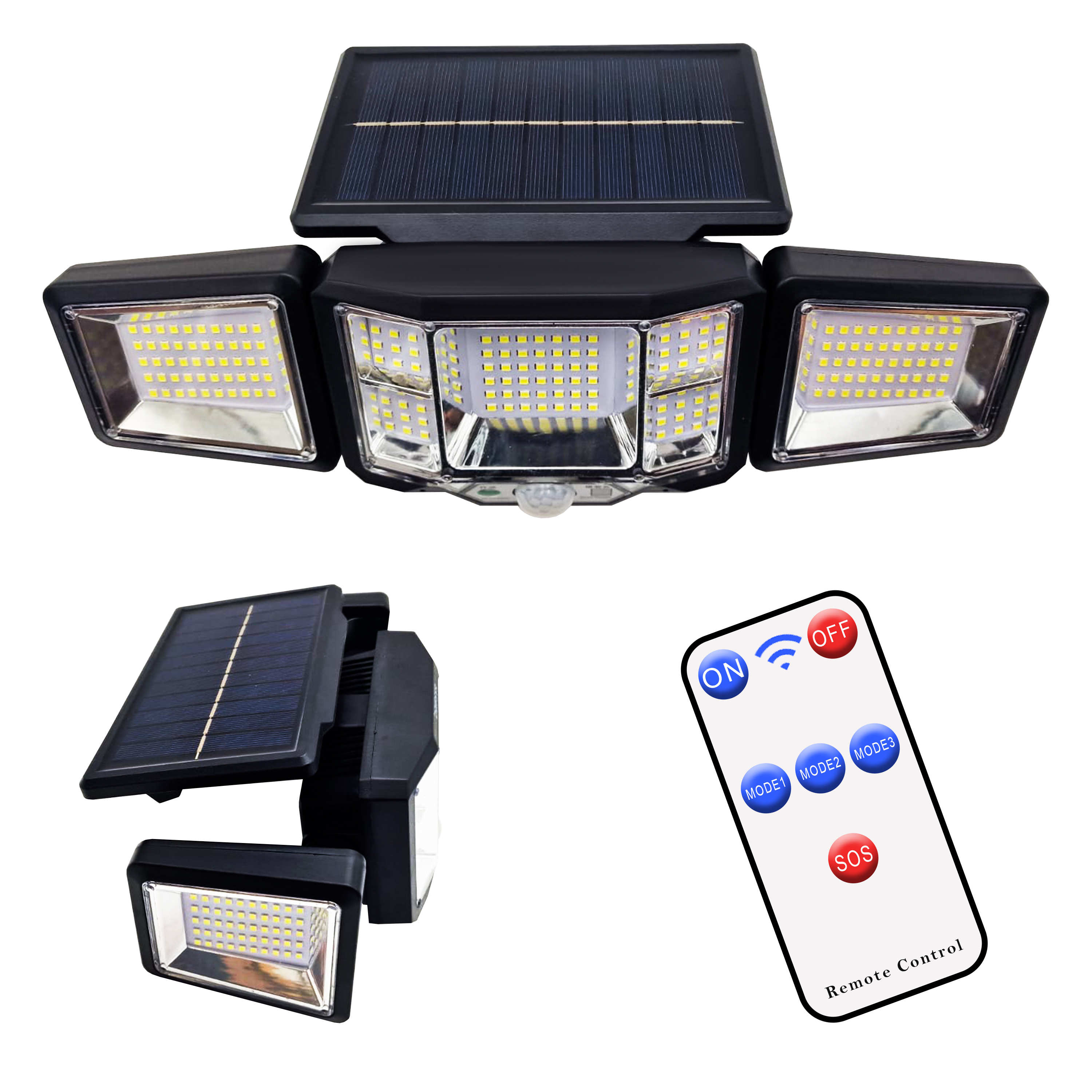 Maka luce solare esterno faretto lampada super luminoso telecomando 30W ...