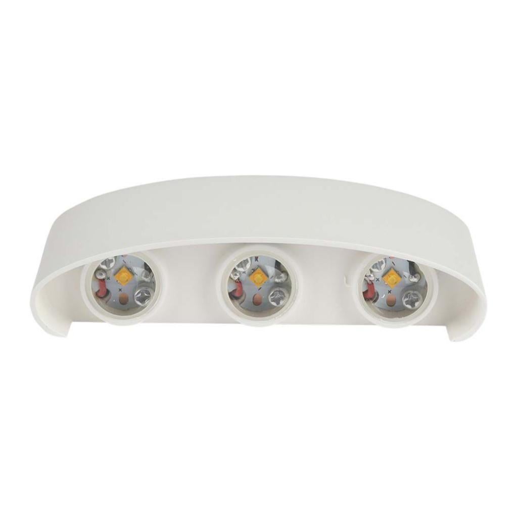 6W LED Wall Light Sand White IP54 4000K | Leroy Merlin